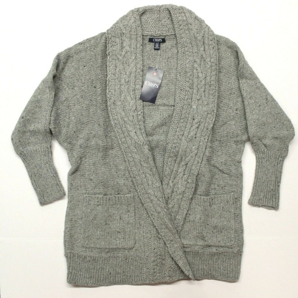Chaps | Sweaters | Chaps Cottonblend Shawl Cardigan Gray S | Poshmark